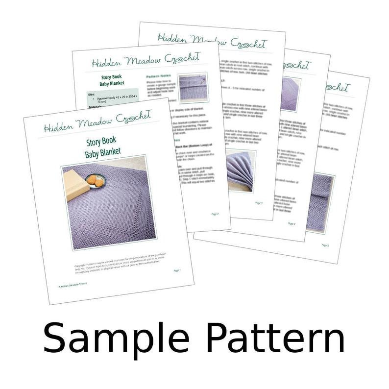 Crochet Pattern - Story Book Baby Blanket Crochet Pattern by Hidden ...