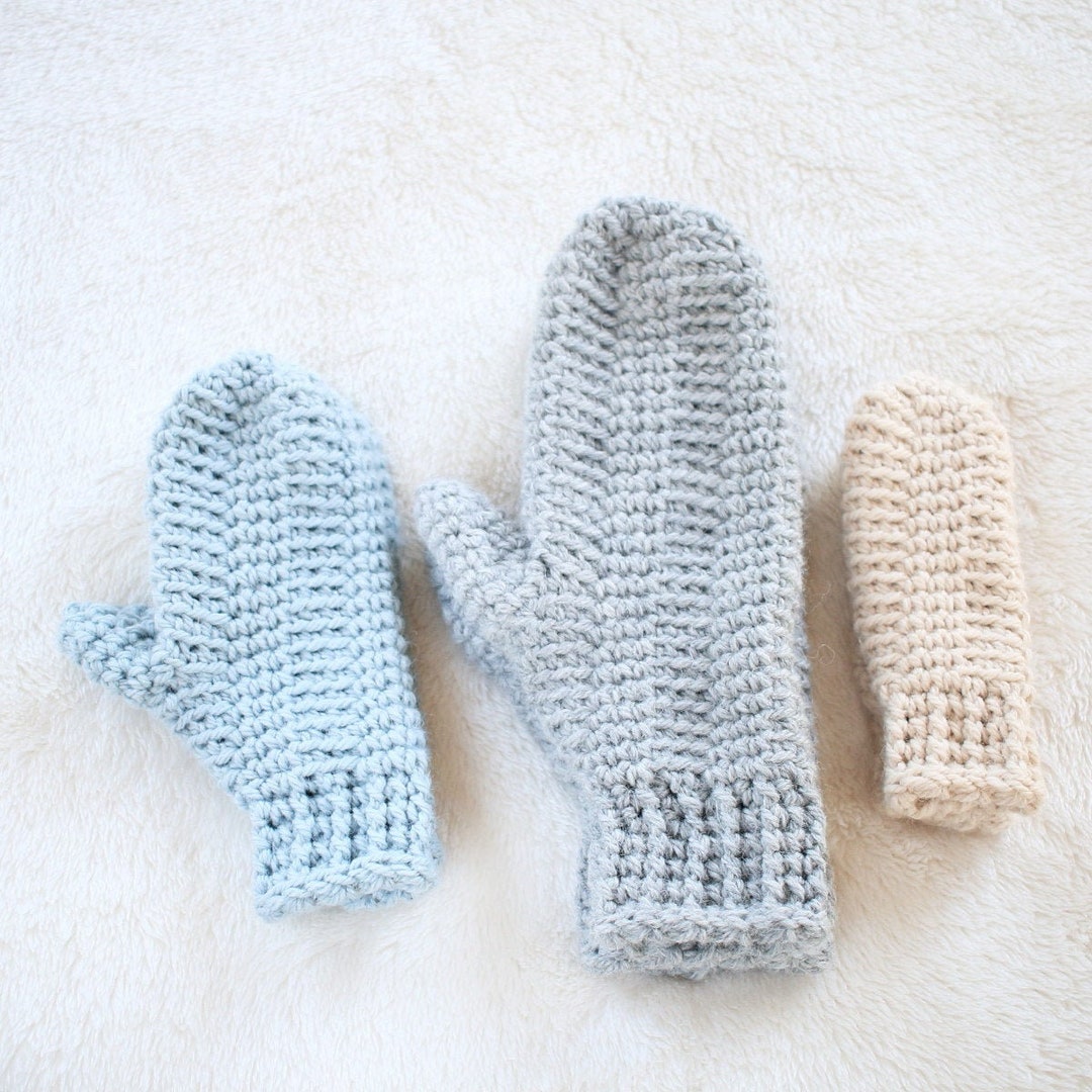 Mitten Pattern / Boys Winter Mittens Crochet Pattern / DIY Mittens ...