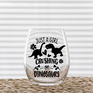 Just a Girl Crushing on Dinosaurs Svg, Girl Loves Dinosaurs Svg, Animal ...