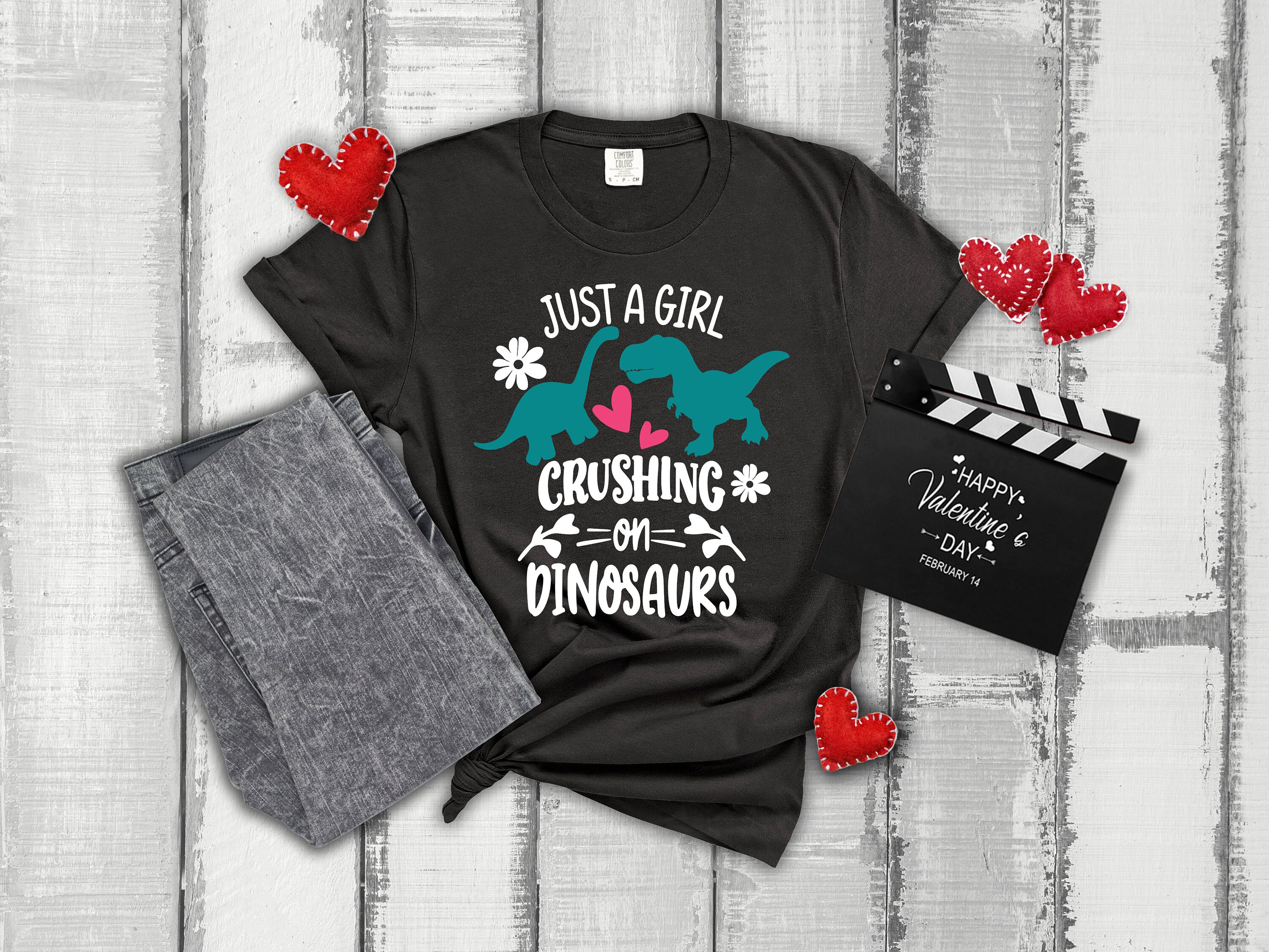 Just a Girl Crushing on Dinosaurs Svg, Girl Loves Dinosaurs Svg, Animal ...