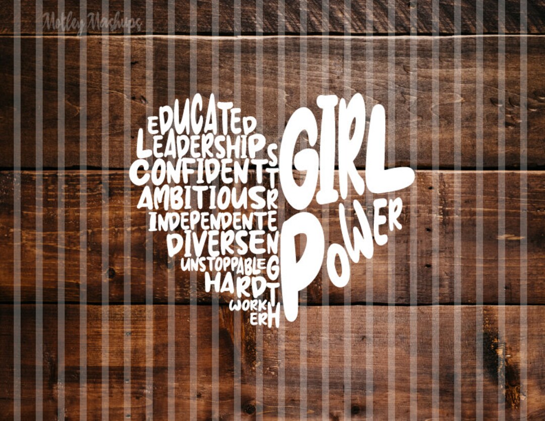 Girl Power Heart SVG, Strong Female Empowerment, Commercial Use ...