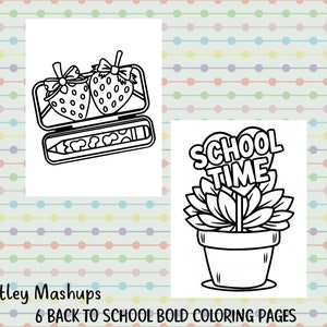 Bold Easy School Coloring Pages, Back to School Activities, Adult and ...