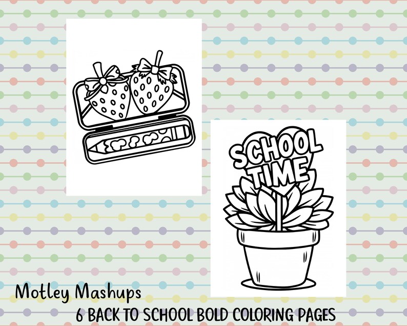 Bold Easy School Coloring Pages, Back to School Activities, Adult and ...