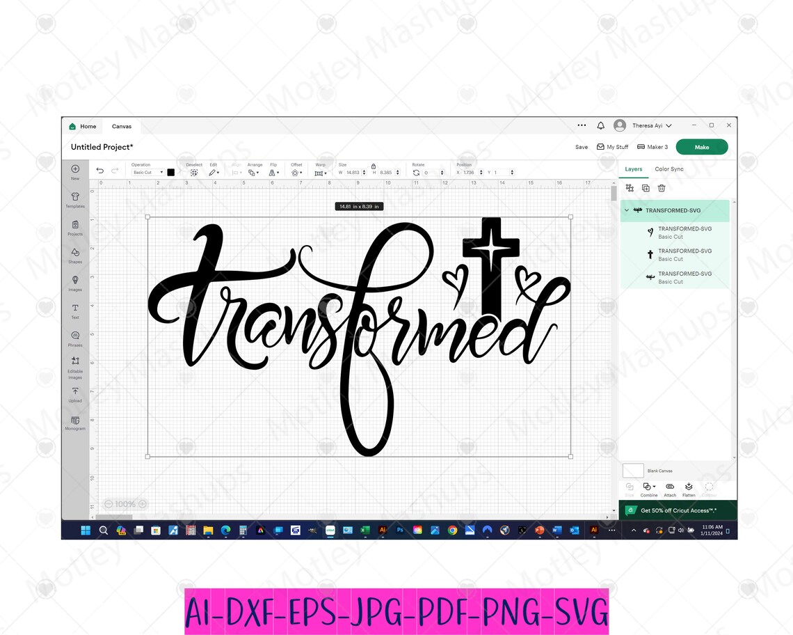 Transformed Hearts Cross Svg, Bible Verse Tshirt Svg, Christian Clipart ...