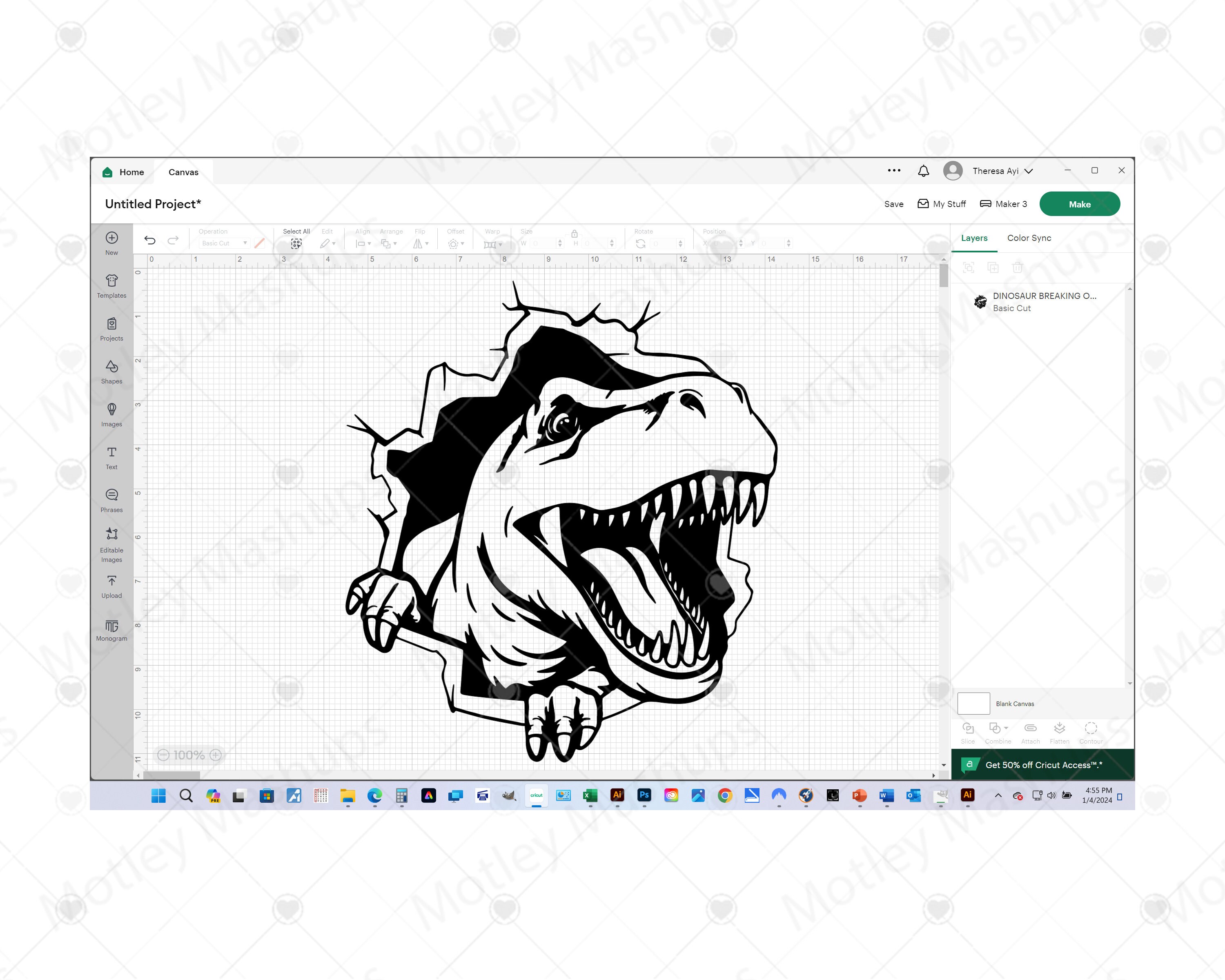 T-rex Scratch Svg, T-rex SVG PNG, Dinosaur Svg Png, Cracked Wall Svg ...