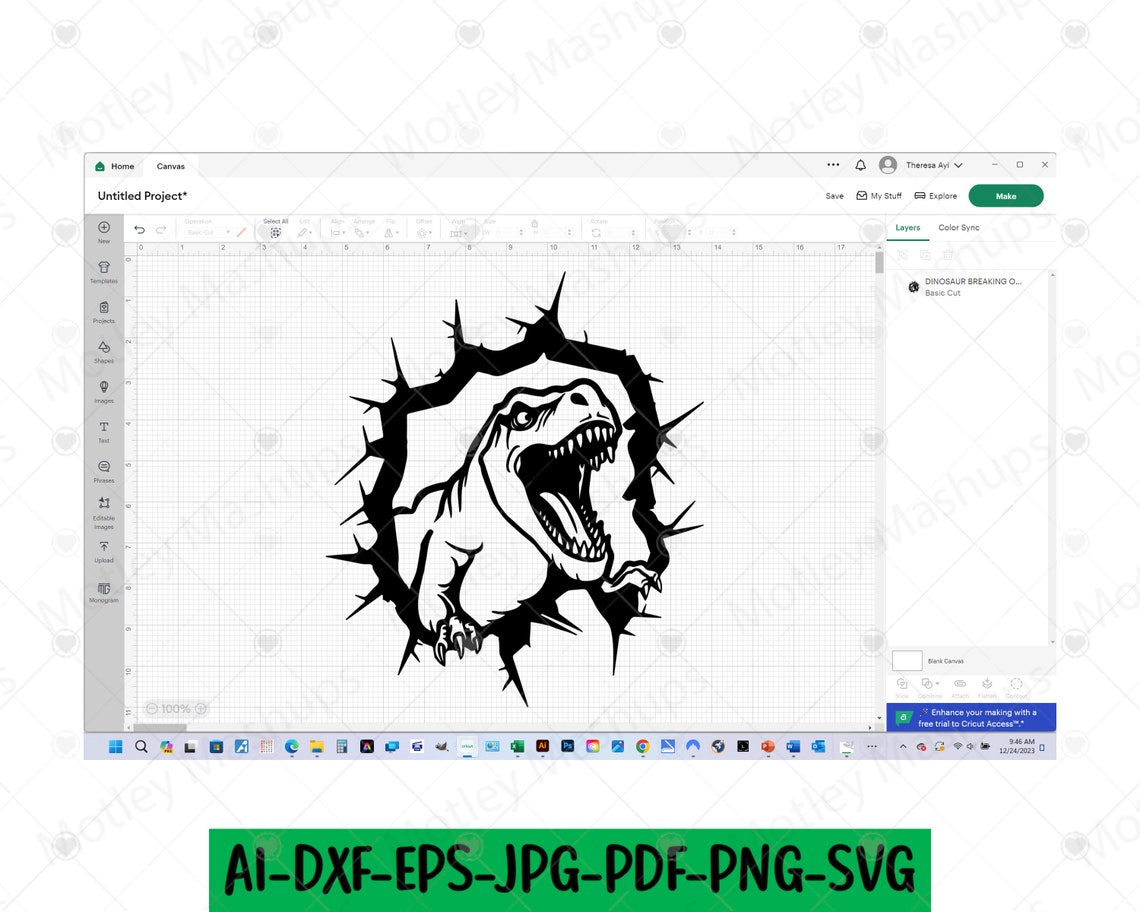 T-rex Scratch Svg, T-rex SVG PNG, Dinosaur Svg Png, Cracked Wall Svg ...