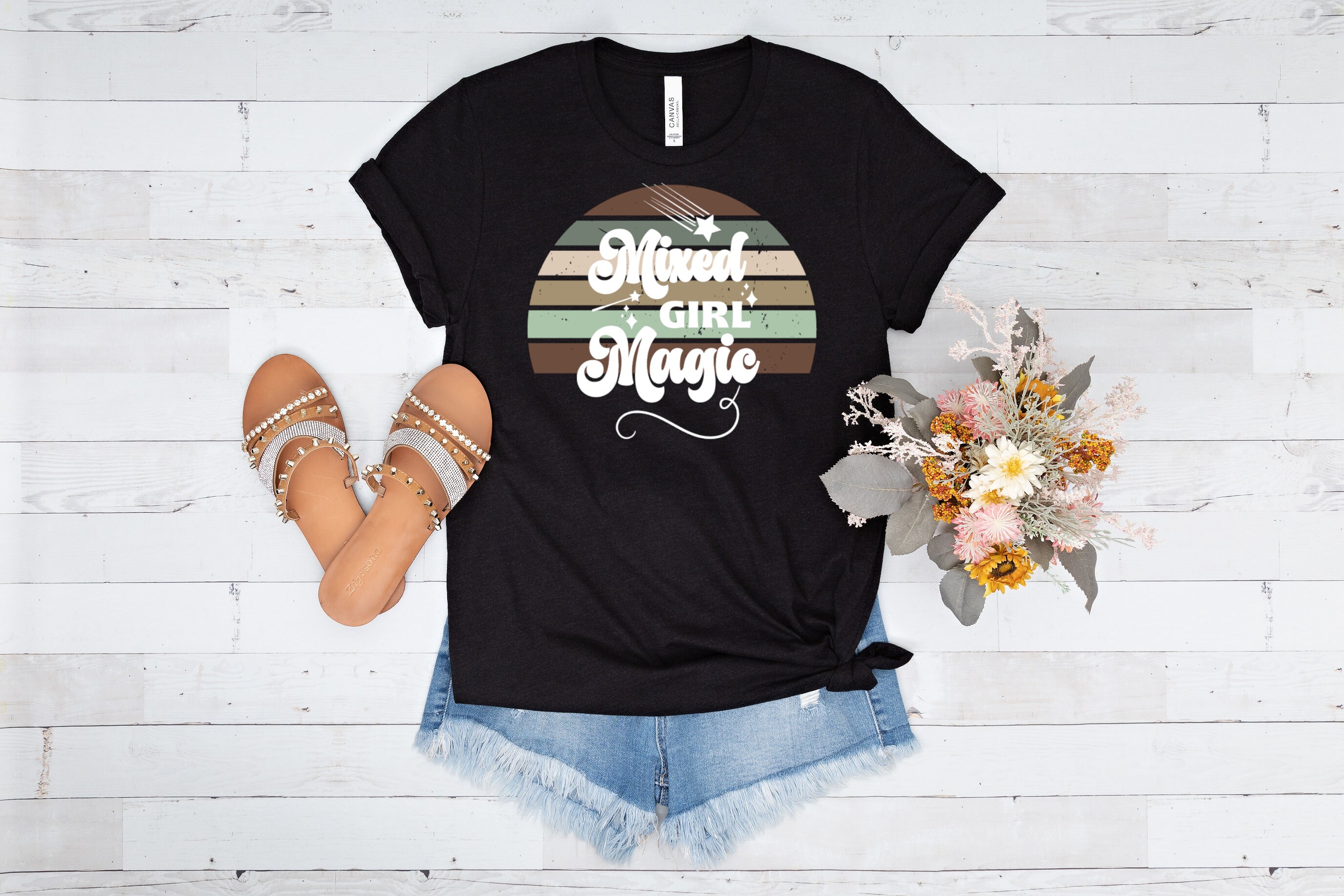 Mixed Girl Magic Biracial Multiracial Mixed Race SVG Png Dxf ...