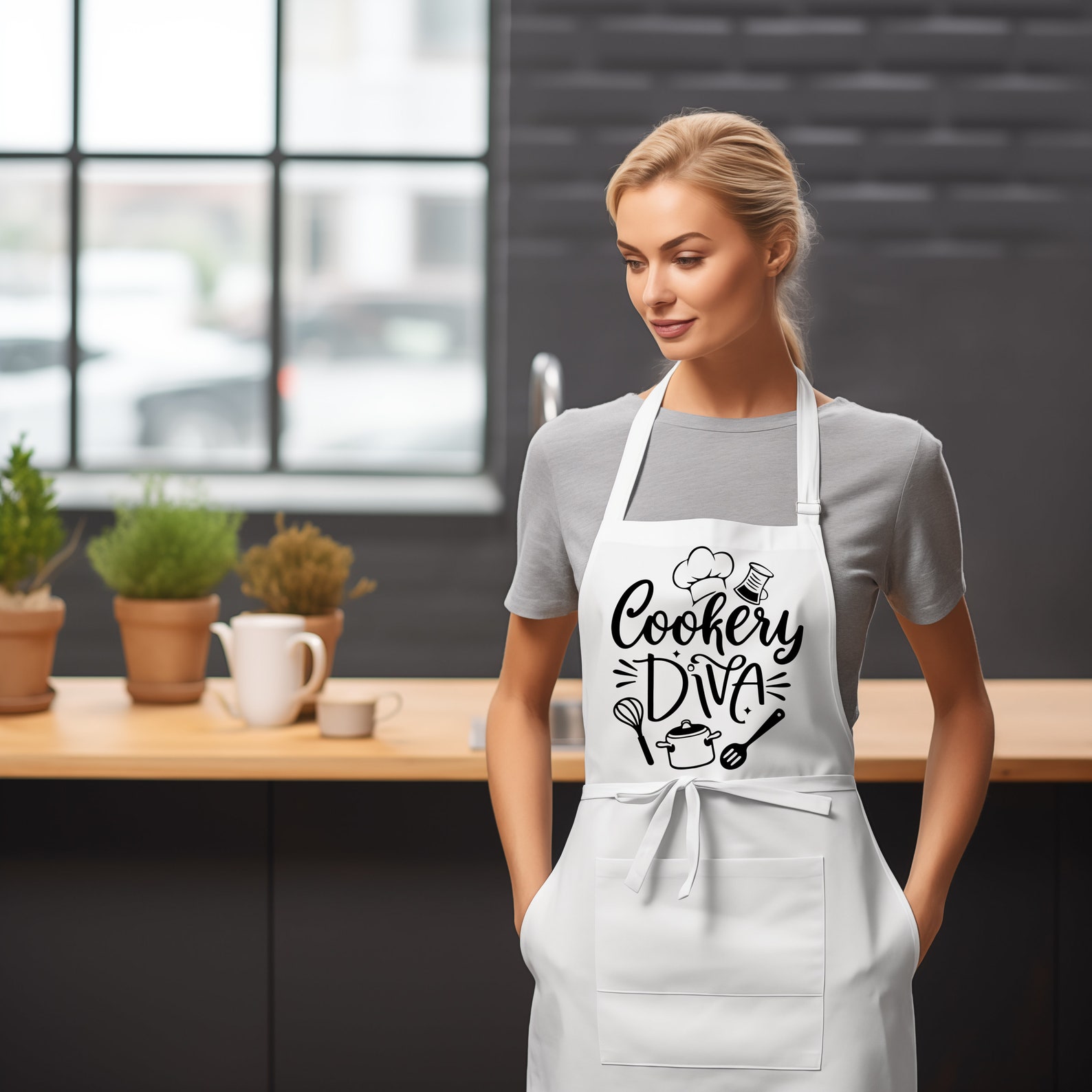 Cookery Diva Kitchen SVG, Chef PNG, Cricut Cut File (digital Download ...