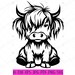 Cute Sassy Highland Cow Svg, Sitting Highland Cow Svg Png, Highland Cow ...