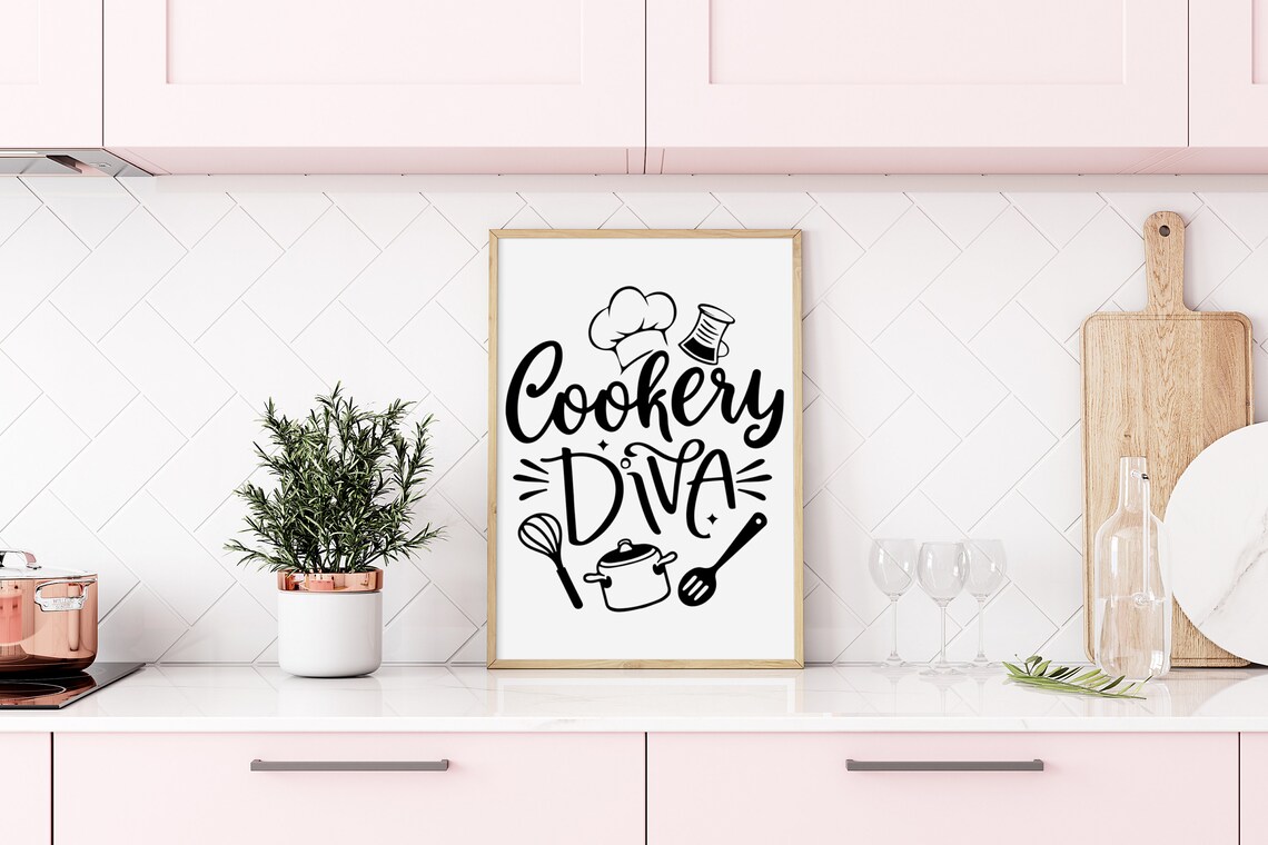 Cookery Diva Kitchen SVG, Chef PNG, Cricut Cut File (digital Download ...