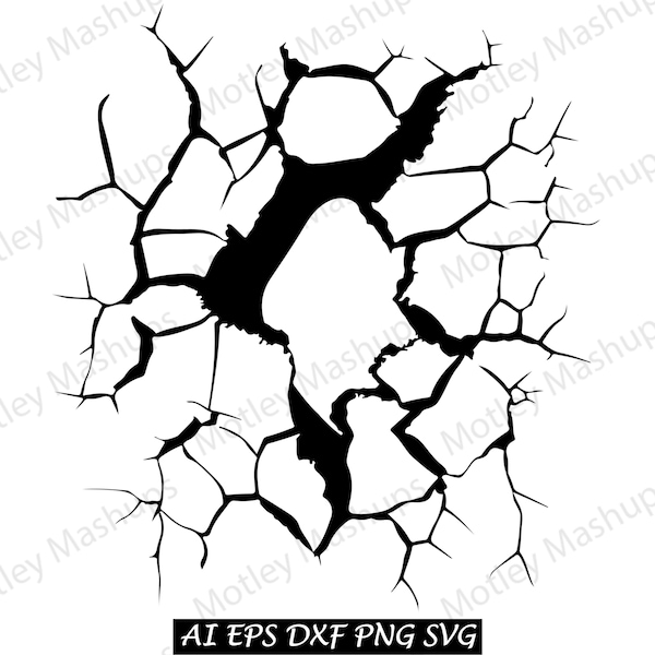 Broken Wall Decal - Etsy