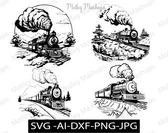 TRAIN SVG Train Clipart Train Svg Cut File for Cricut - Etsy