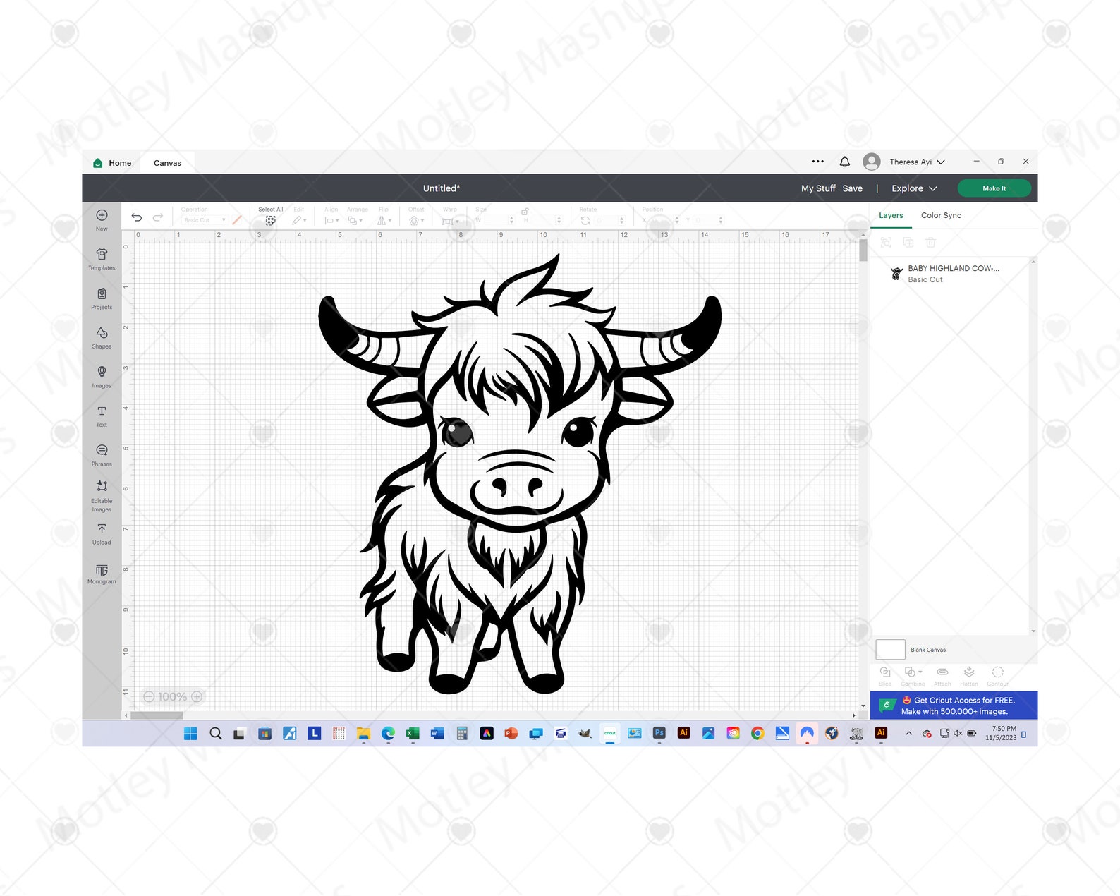 Cute Baby Highland Cow Svg, Baby Farm Animal Svg Png, Highland Baby Cow ...