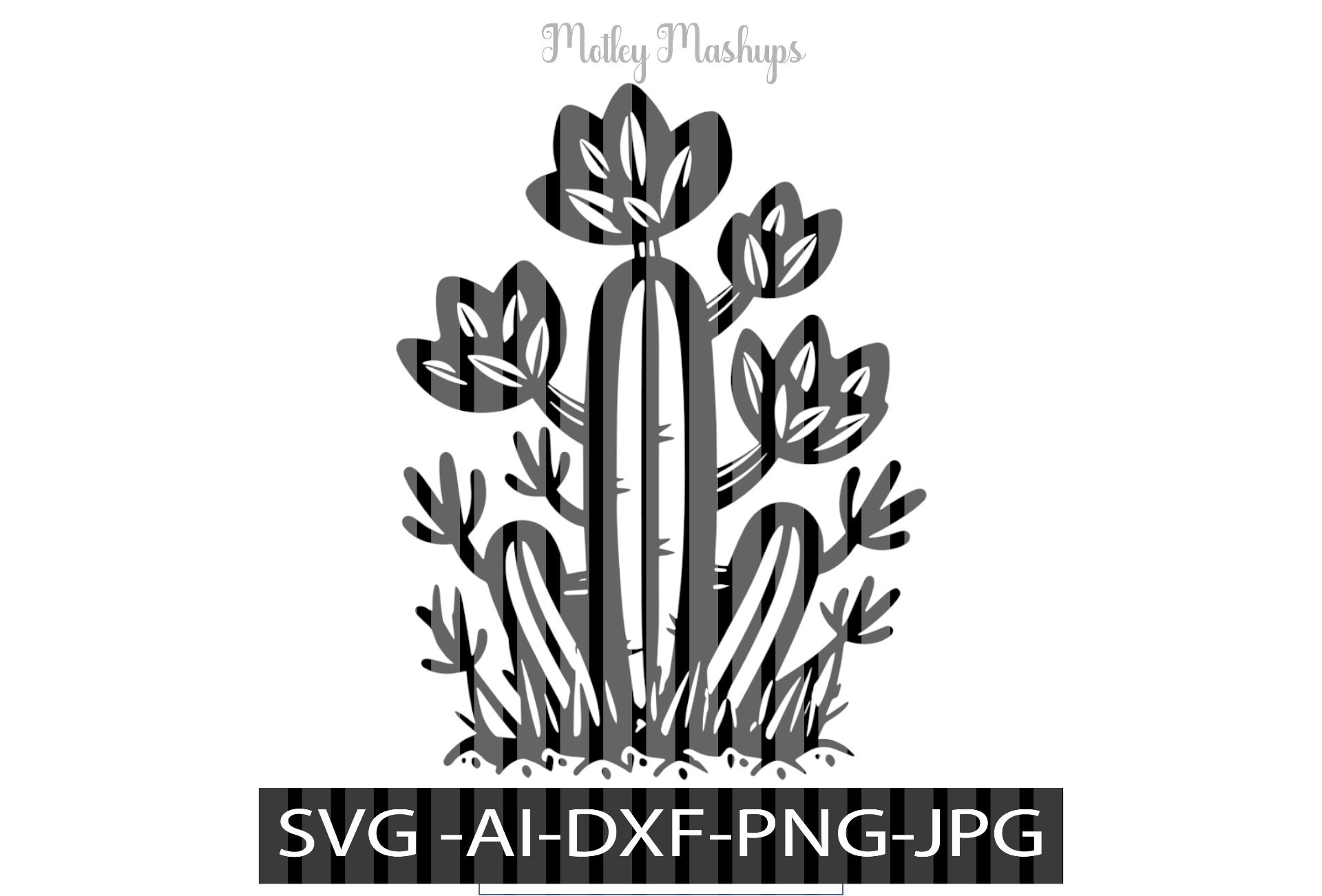 Cactus SVG Floral Cactus Svg Plant Svg Flower Svg Cactus - Etsy