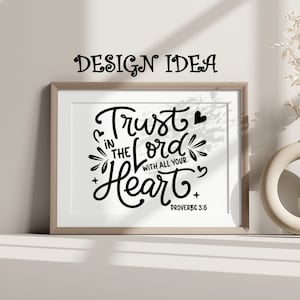 Trust in the Lord SVG, Proverbs 3:5, Christian Bible Verse (digital ...