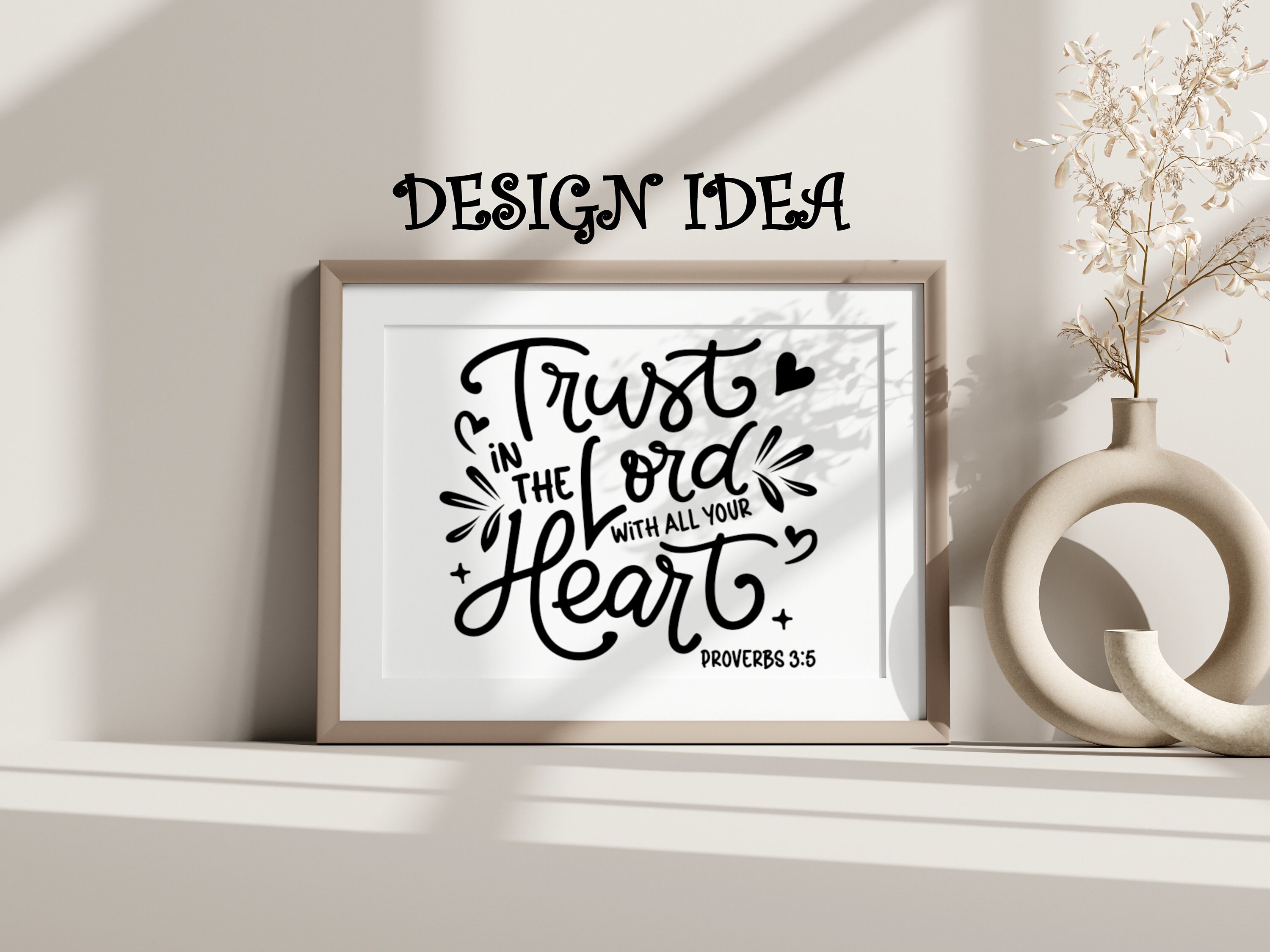 Trust in the Lord With All Your Heart SVG Proverbs 3:5 Svg, Christian ...
