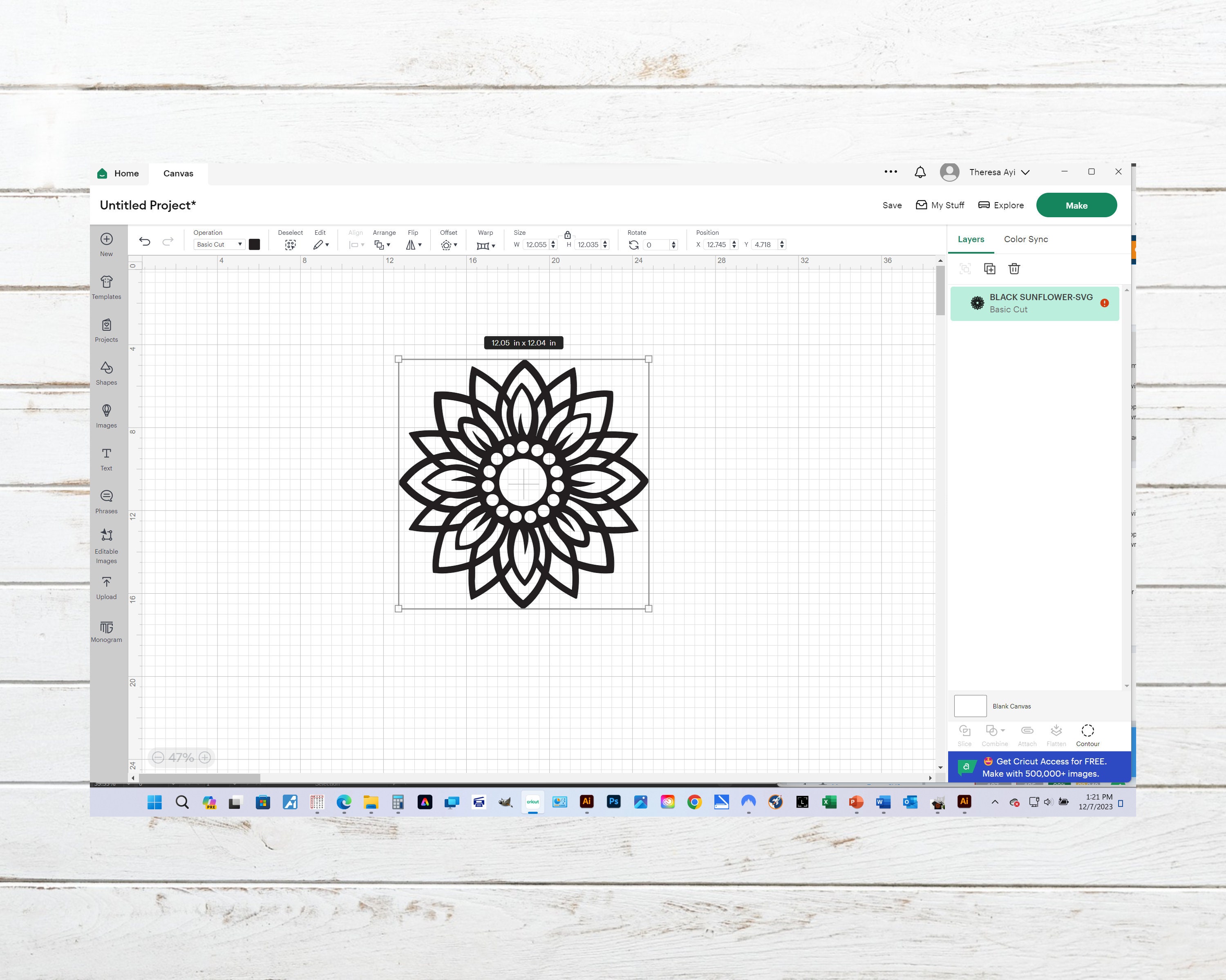 Sunflower Svg, Flowers Svg Png, Floral Svg Png, Sunflower Template Svg ...