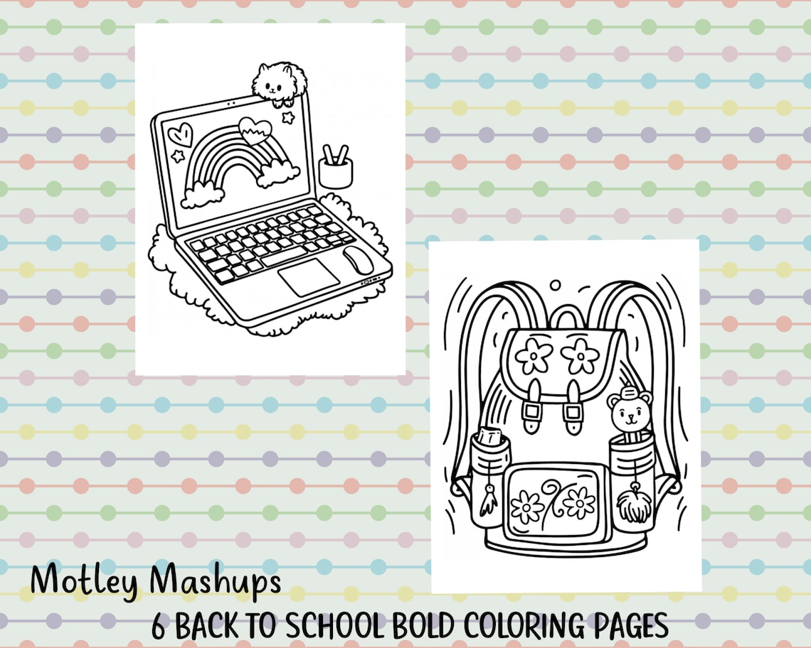 Bold Easy School Coloring Pages, Back to School Activities, Adult and ...