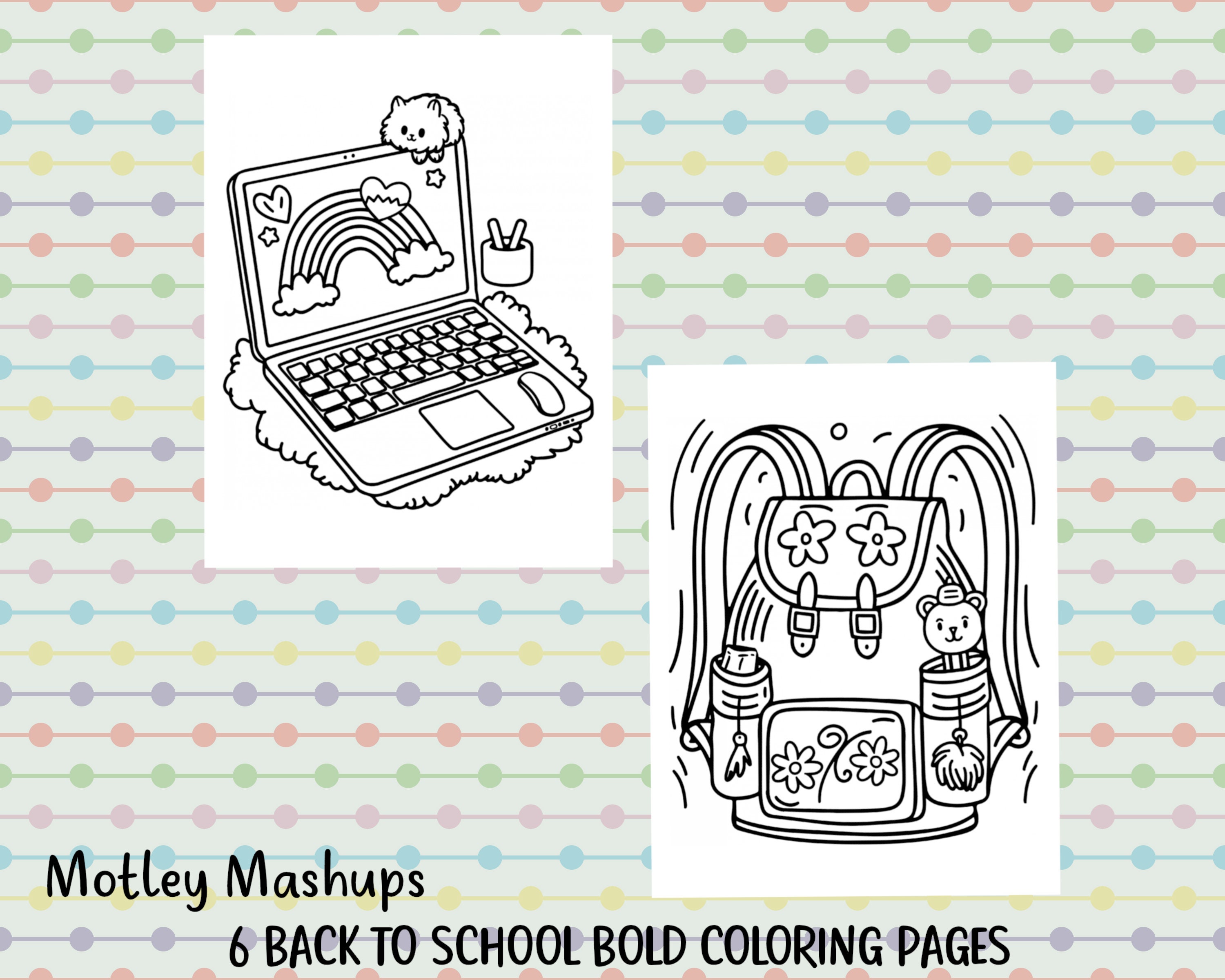 Bold Easy School Coloring Pages, Back to School Activities, Adult and ...