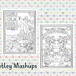 Set 3 Positive Mental Health Coloring Pages, Empowerment, Self-care Era ...