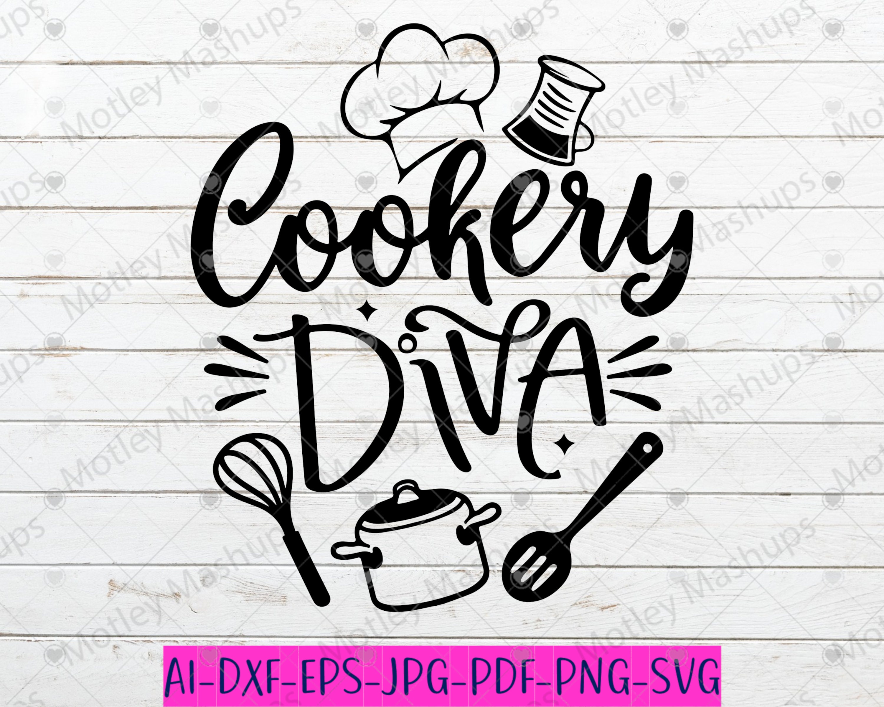 Cookery Diva Kitchen Svg, Queen of Kitchen Svg Png, Kitchen Saying Svg ...
