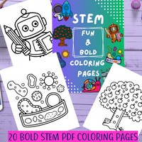 Printable Science Coloring Pages for Kids – STEM Activity Bundle ...