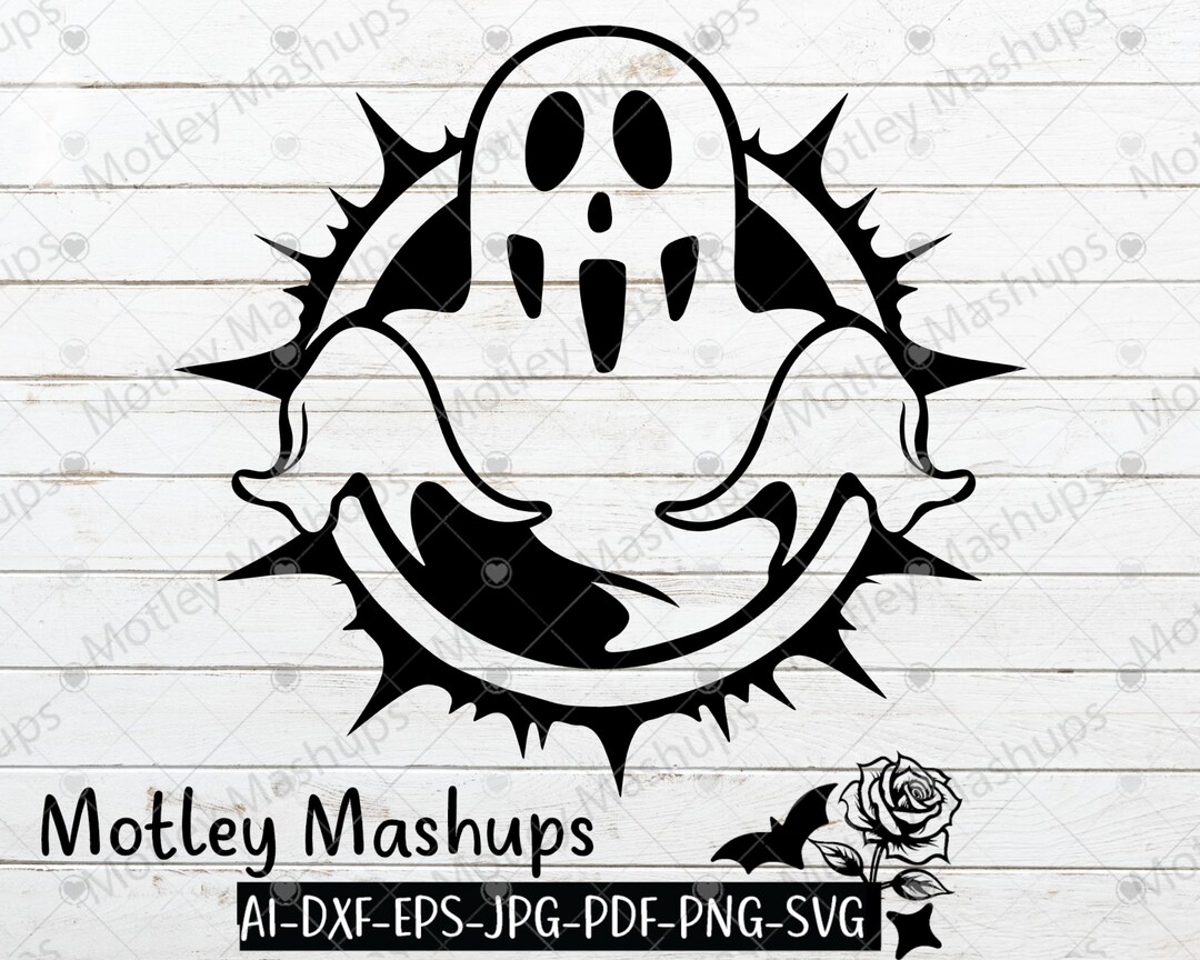 Buy Scary Ghost Breaking Out SVG, Halloween Ghoul PNG (digital Download ...