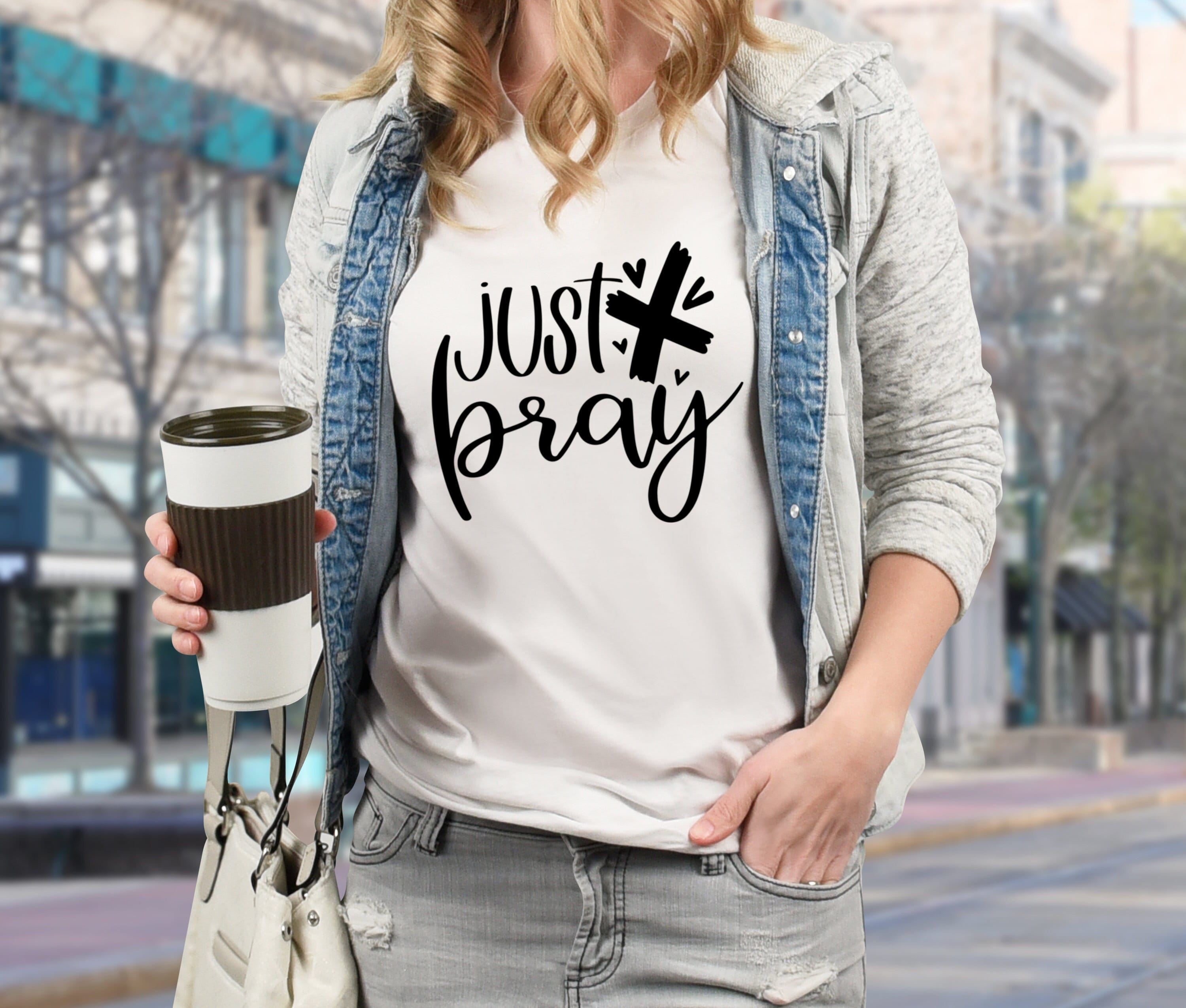 Just Pray Svg, Cross Heart Svg Png, Prayer Svg, Faith Svg, Pray Svg Png ...