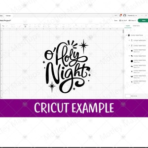 Oh Holy Night Svg, Christian Christmas Sign Image, Christian Christmas ...