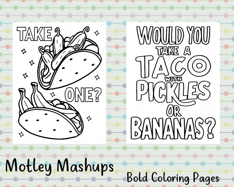 Would You Rather Kids Coloring Pages, Weird Fun Food Choices, Kids ...