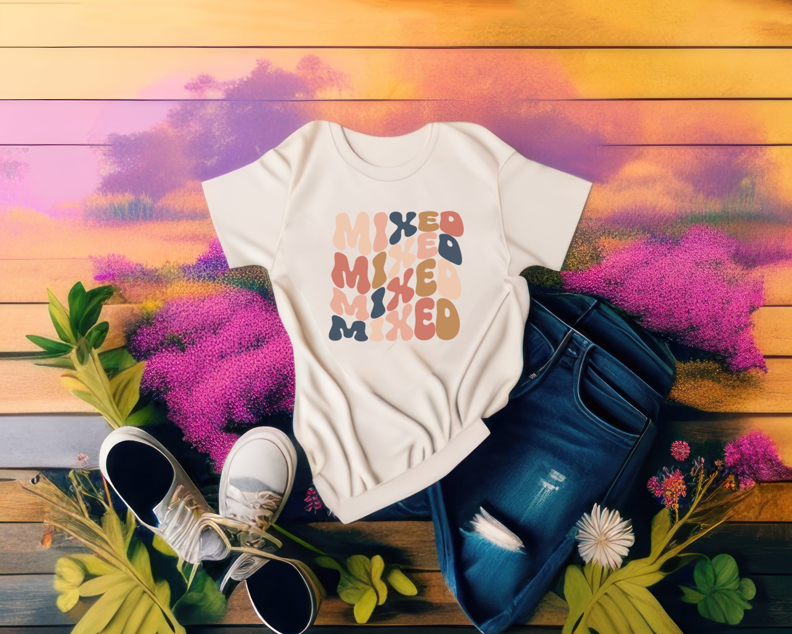 Mixed Race Retro Wavy Style Biracial, Multi-racial, Multicultural ...