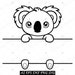 Koala Nursery Monogram Svg, Baby Koala SVG, Split Monogram Svg Png ...