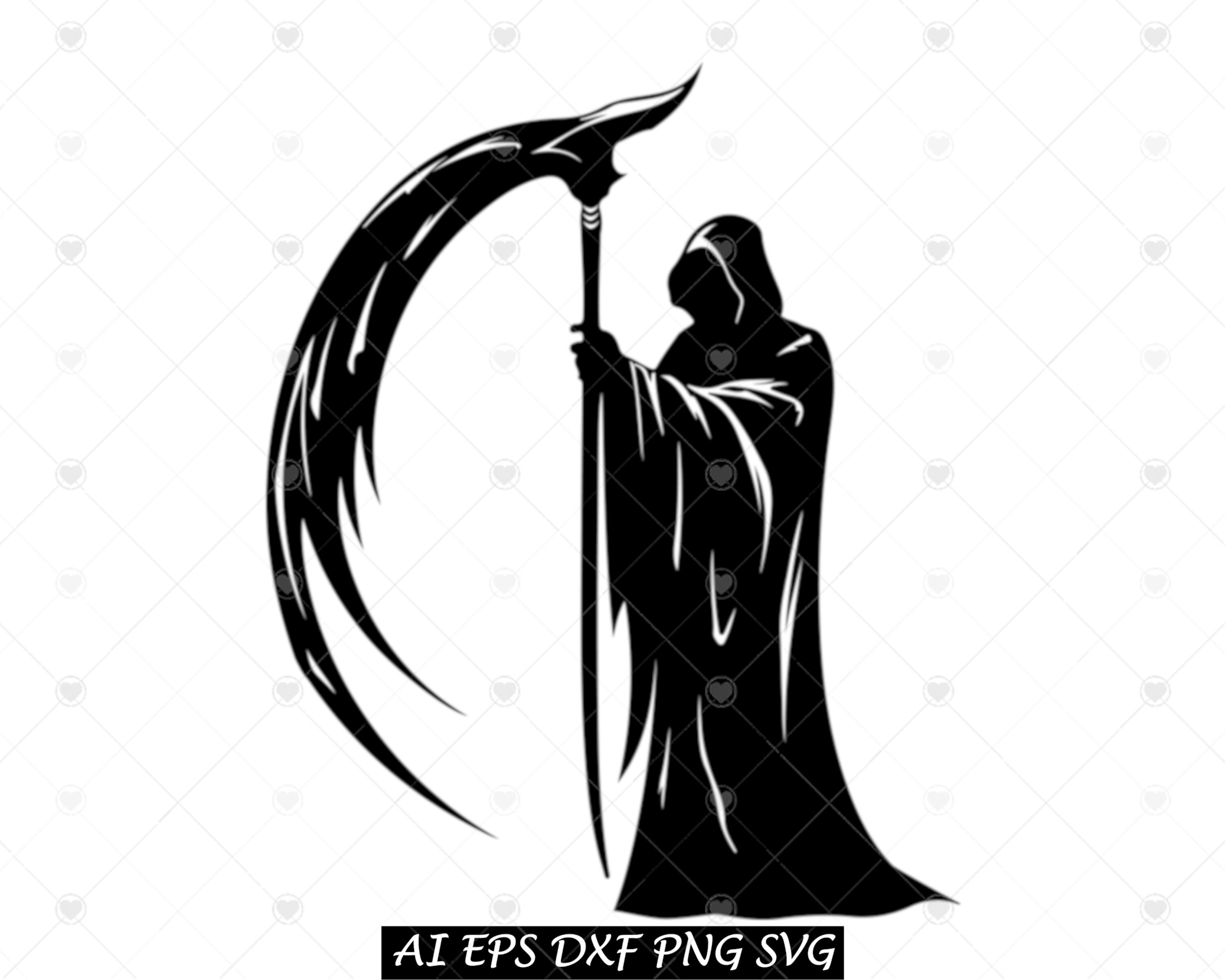 Halloween Sensenmann SVG Skelett SVG Horror T-Shirt Grafik - Etsy.de