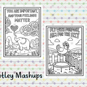 Set 3 Positive Mental Health Coloring Pages, Empowerment, Self-care Era ...