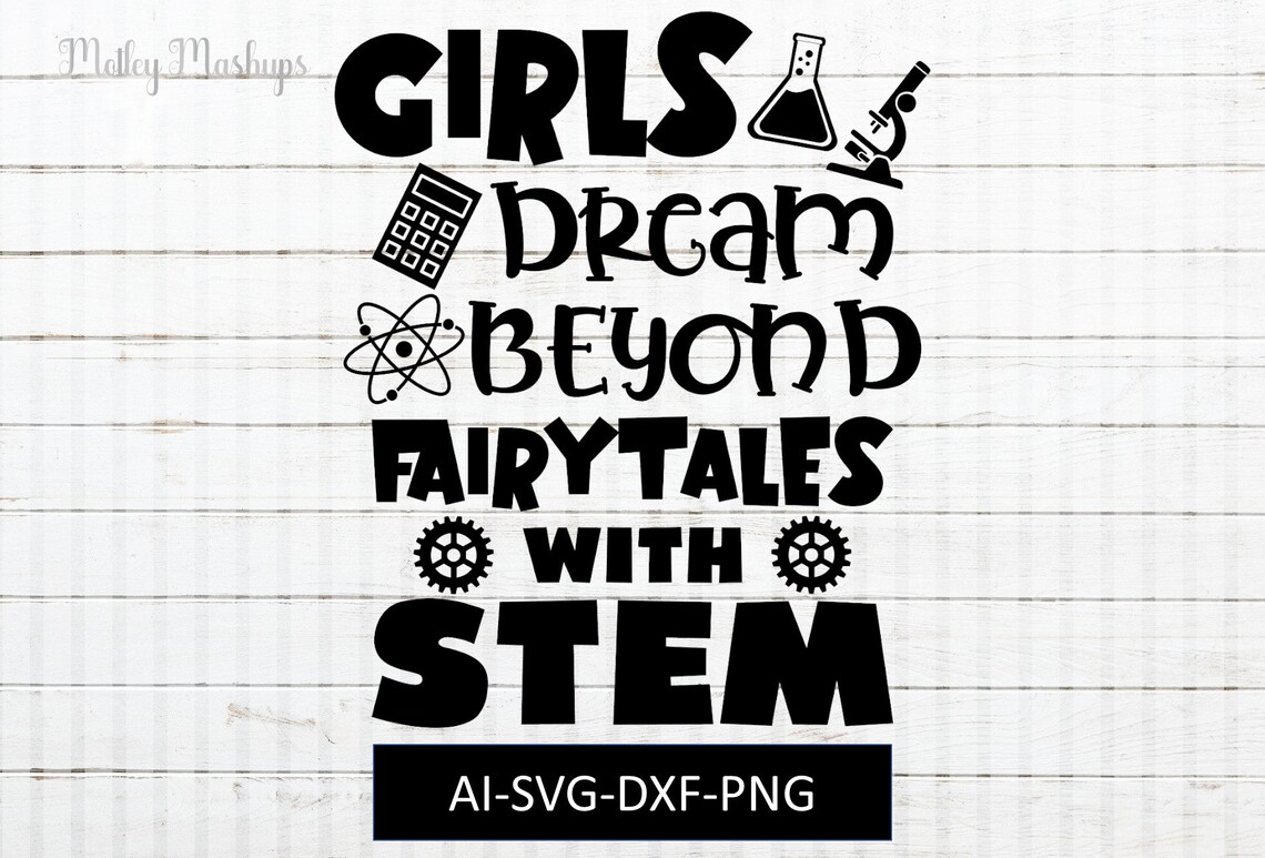 STEM Girls Science Technology Engineering Math SVG Girls - Etsy