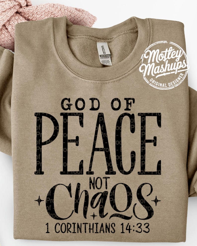 Corinthians 14:33 SVG PNG, God of Peace Digital Design, Christian Shirt ...