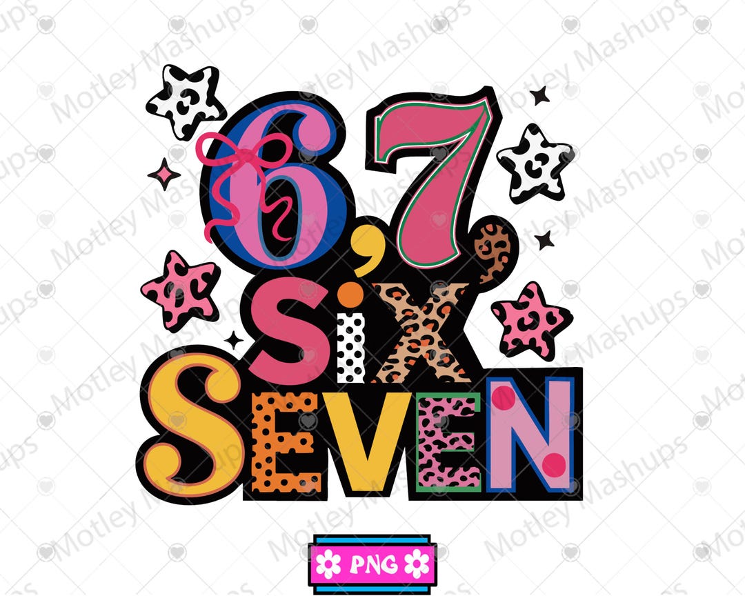 Six Seven Leopard Meme Design, Tiktok Png (digital Download) - Etsy