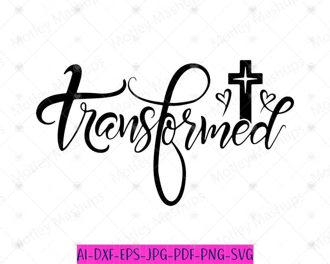 Transformed Hearts Cross SVG, Christian Clipart (digital Download) - Etsy