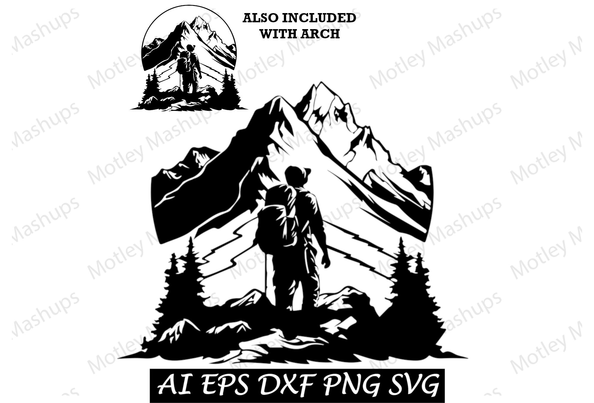 Hiking SVG, Hiking Clipart, Hiking Svg for Cricut, Mountain Svg ...