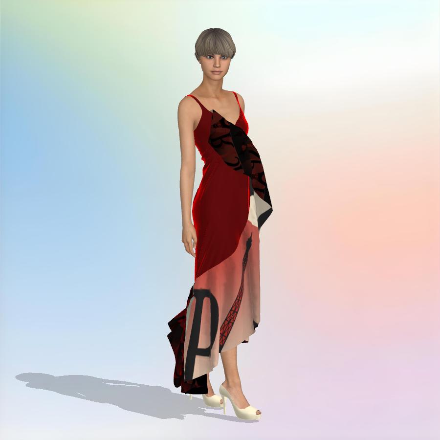 Asymmetrical Splicing Dress Fashion Design Pack: Vector Pattern ...