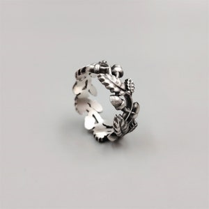 Oak and Acorn Ring Sterling Silver • Nature Inspired Jewelry • Idea for ...