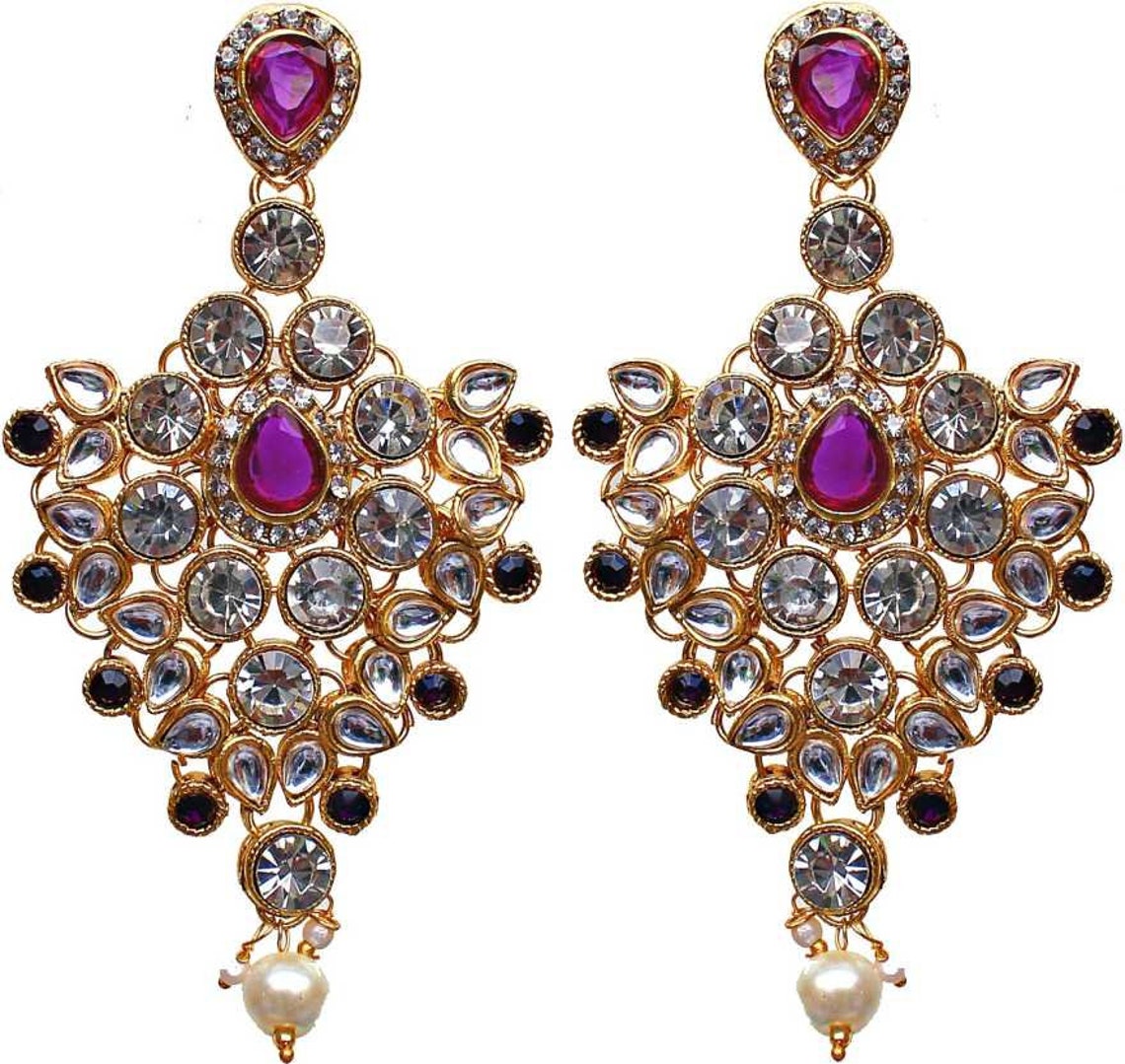 Purple Color Indian Bridal Jewellery Set - Etsy