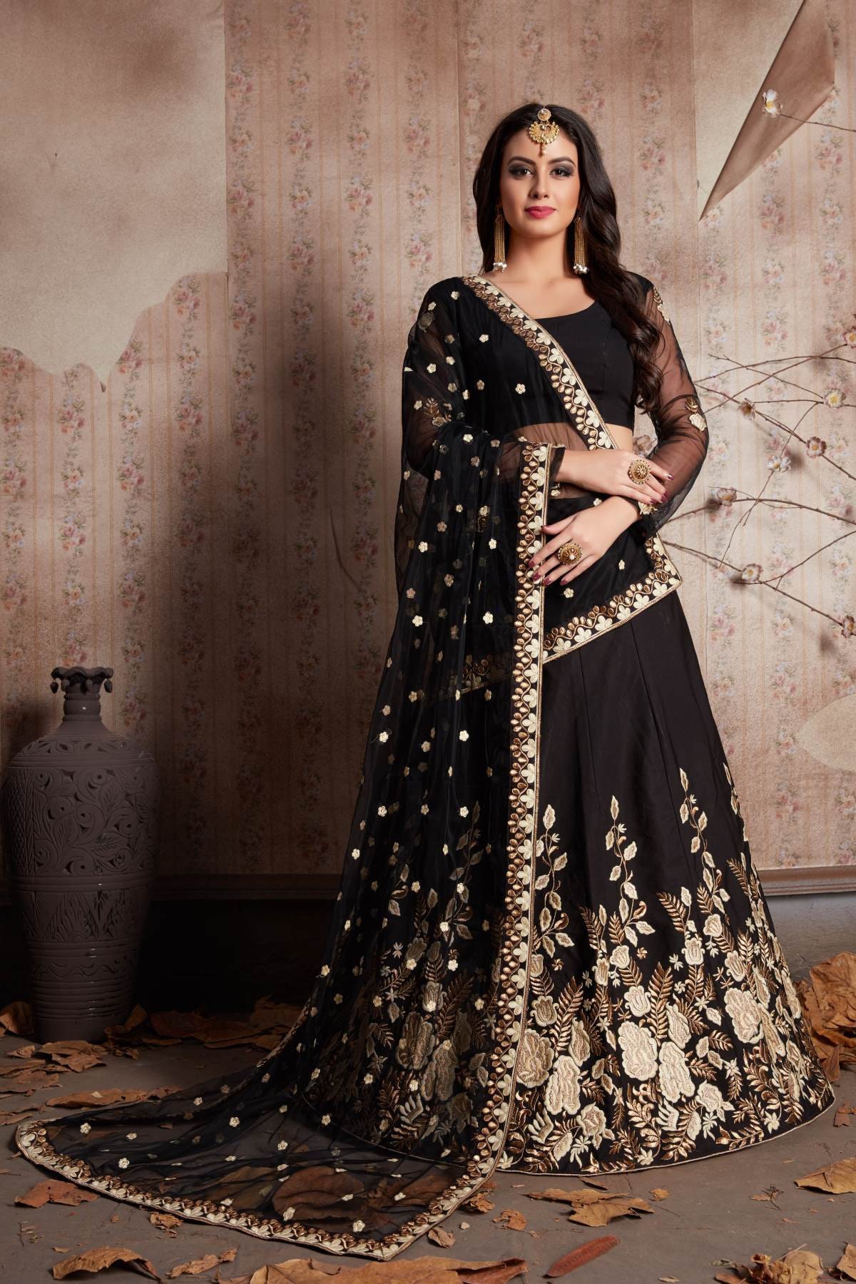Indian Designer Black Lehenga Choli Crepe Lehenga Choli Latest | Etsy Indian Designer Black Lehenga Choli Crepe Lehenga Choli Latest | Etsy