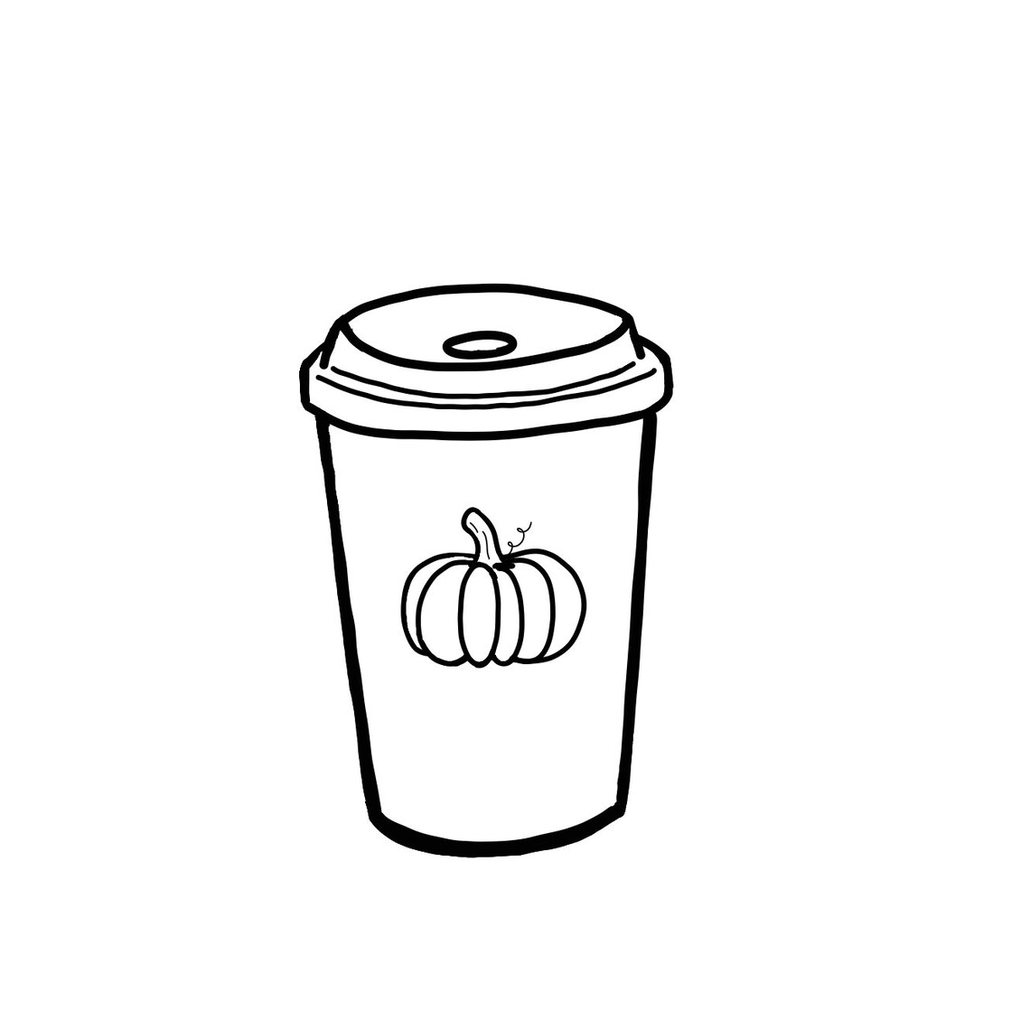 Fall Coloring Pages - Fall Beverage Coloring Pages - Bold and Easy Fall ...