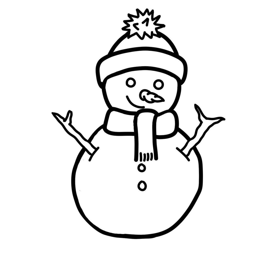 Snowman Coloring Page Bundle: Winter Christmas Fun (digital Download ...