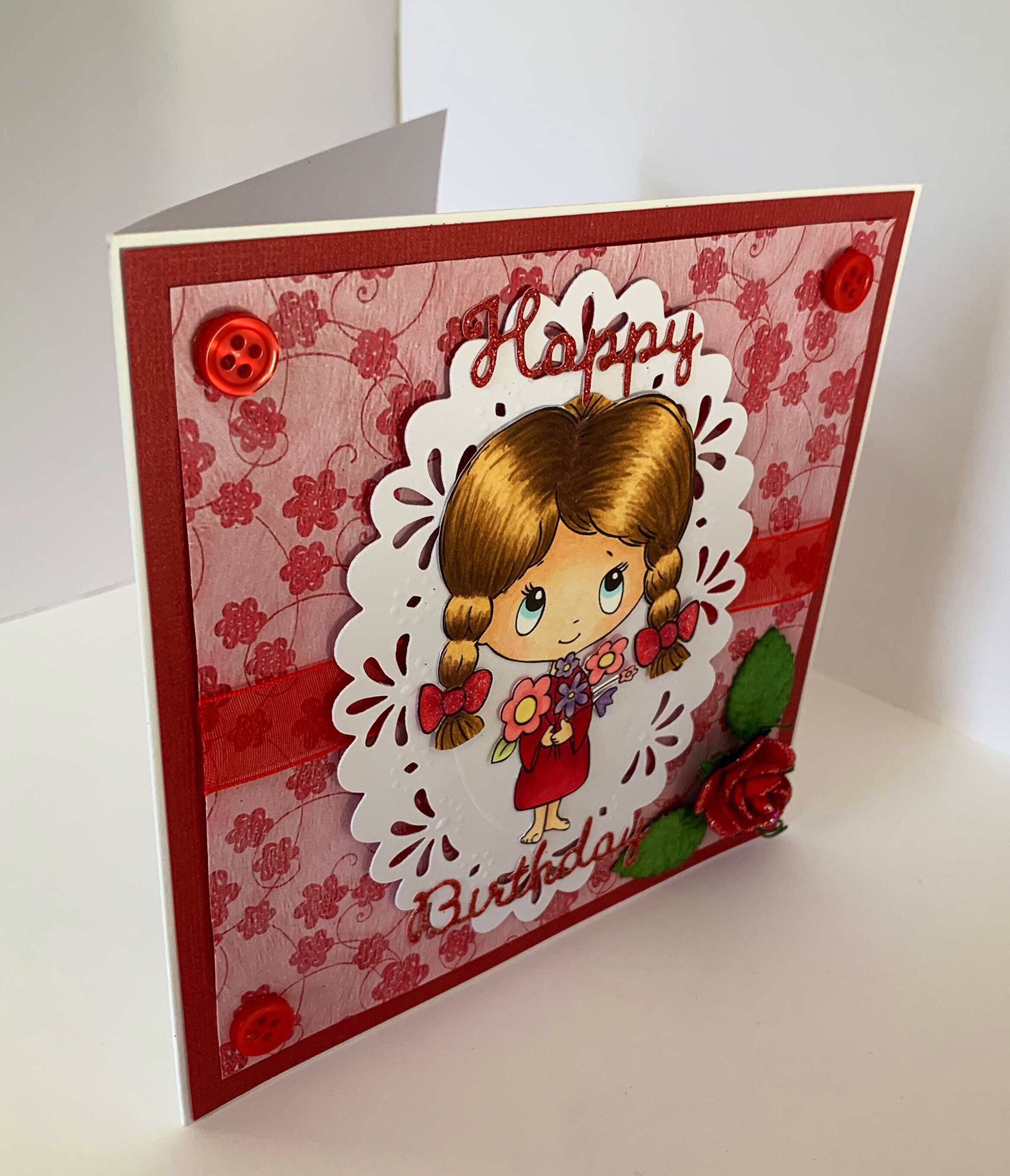 Handmade Happy Birthday Card, SWALK. Card for Her - Etsy