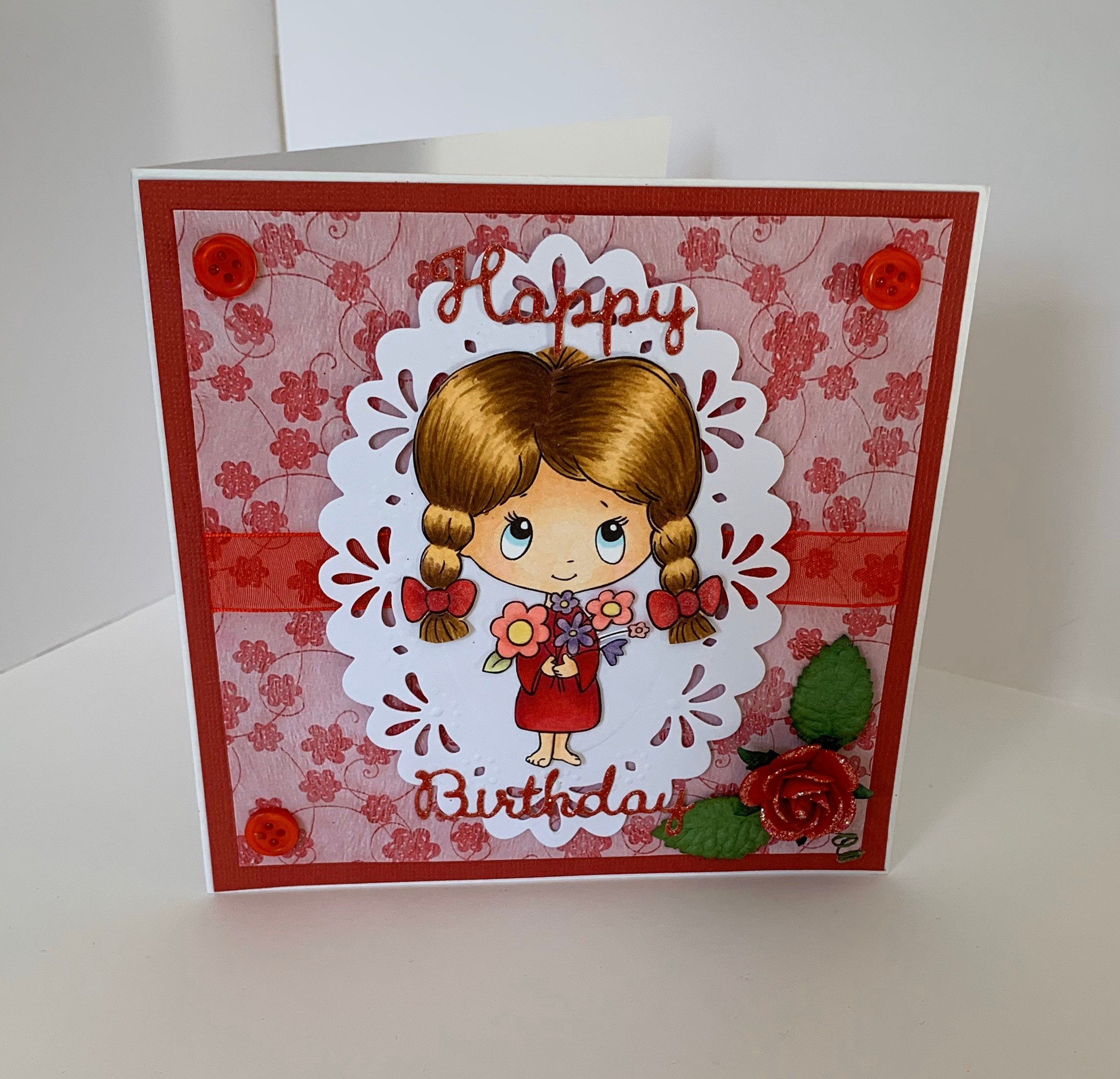Handmade Happy Birthday Card, SWALK. Card for Her - Etsy
