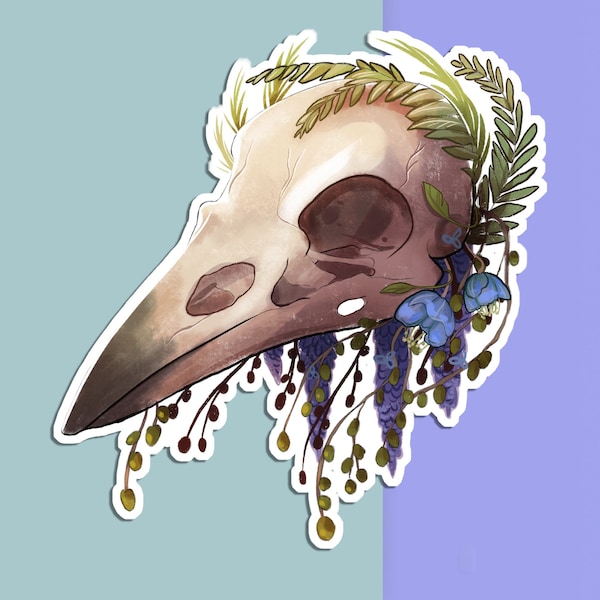 Bird Skull Drawing - Etsy