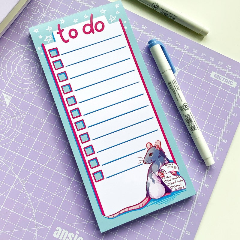 Cute Art Notepad - Etsy UK