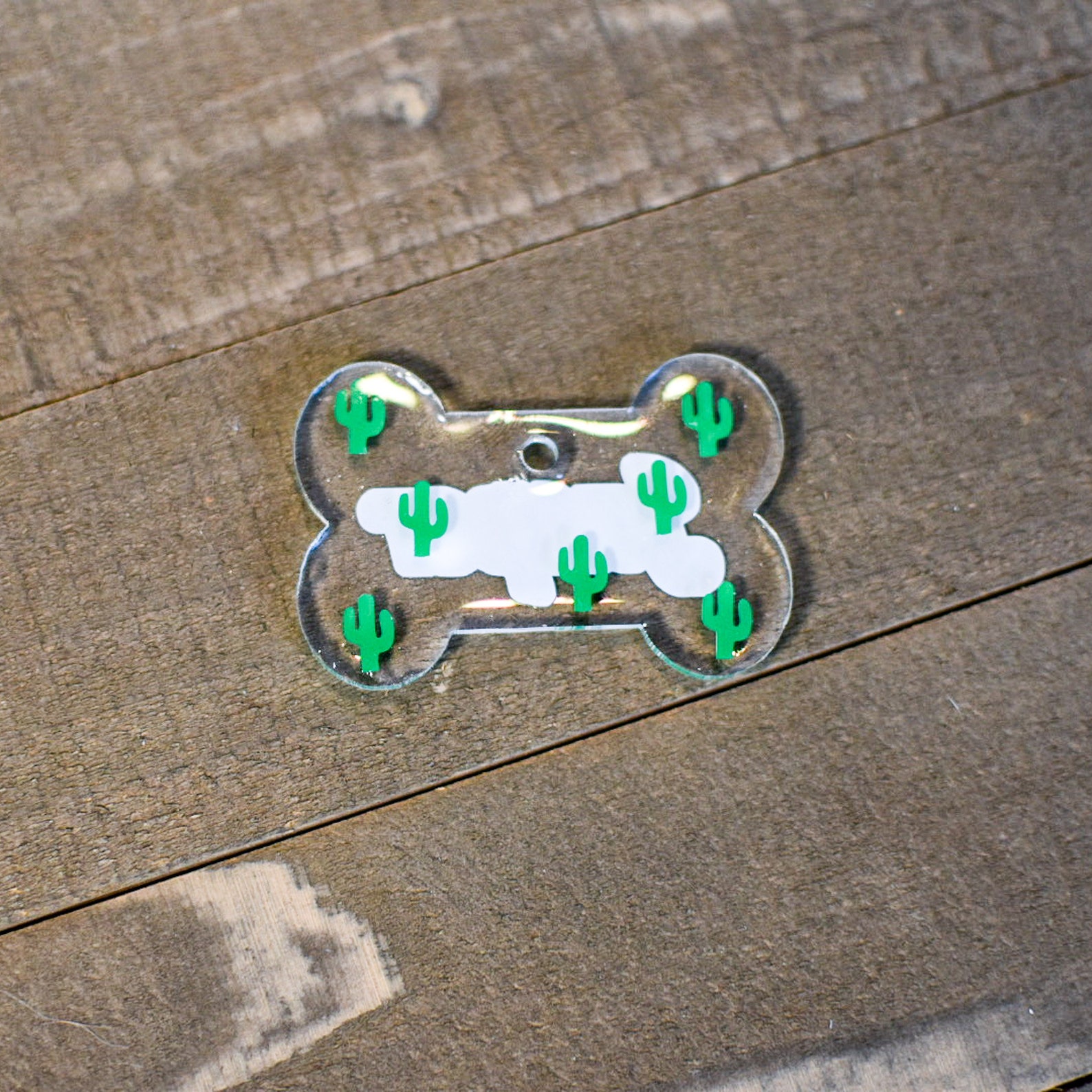 Clear Cactus Dog Tag Bone Dog Tag Cactus Pet Id Tag Tag for - Etsy